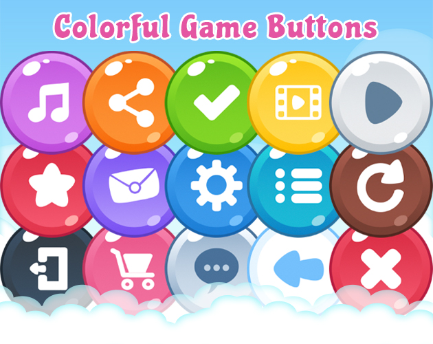 Colorful Game Buttons by Renderman