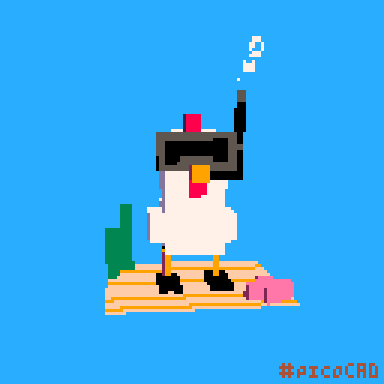 Scuba Chicken by Jangusdunch for picoCAD Jam 49: The Sea - itch.io