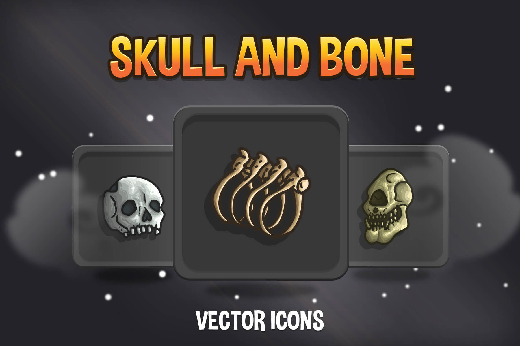 Skull and Bone Icons by Free Game Assets (GUI, Sprite, Tilesets)