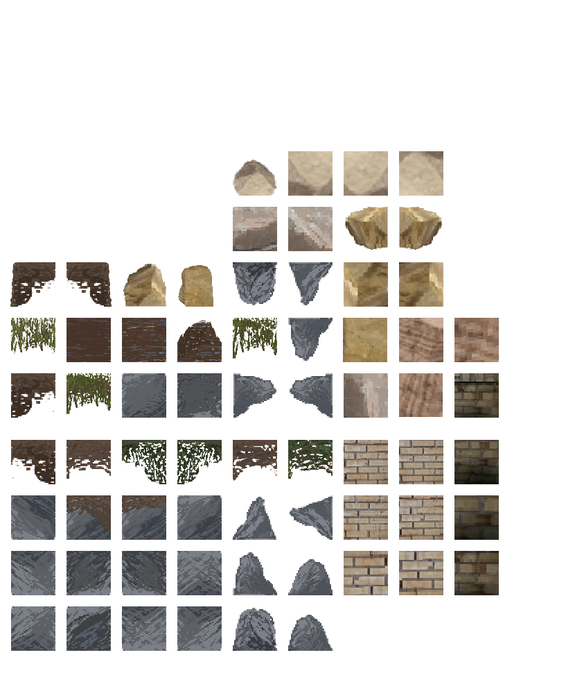 Platformer Rock Tileset by ryker888