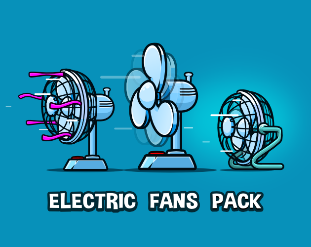 Animated electric fans game asset pack by Robert Brooks ...