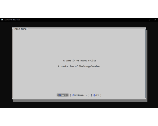 A Game in VB about Fruits by The Grumpy GameDev