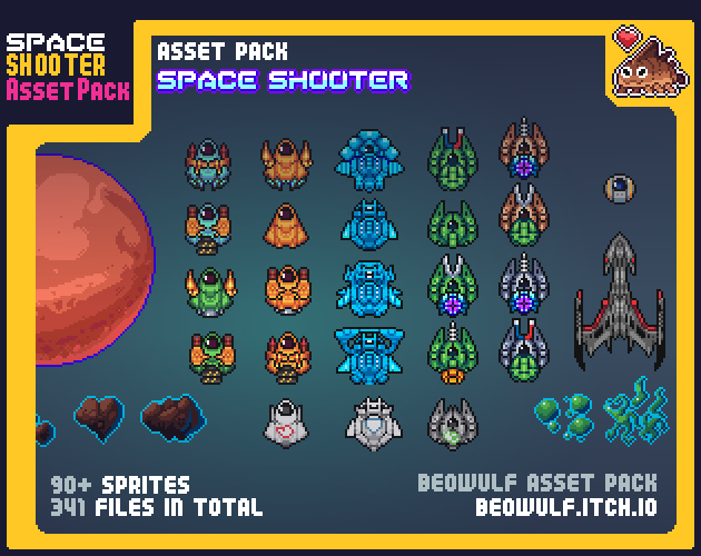 Beowulf's Space Shooter Pixel art Pack 2.0 - ENEMIES UPDATE ... Beowulf's Space Shooter Pixel art Pack 2.0 - ENEMIES UPDATE ...