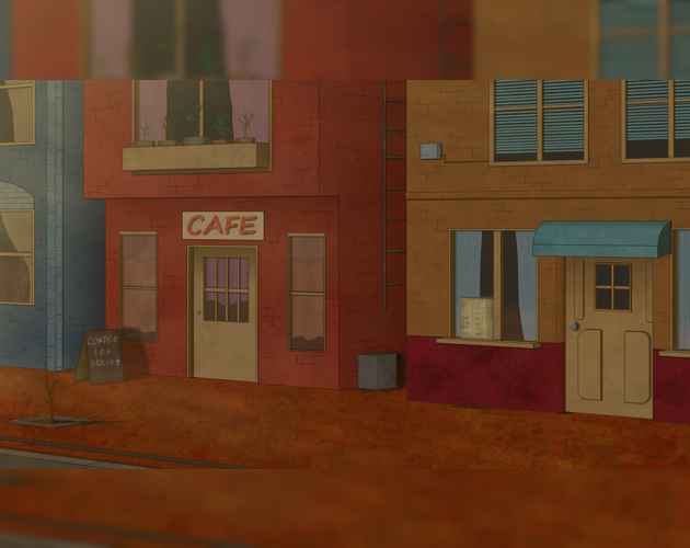 Shop street - background - 2K resolution by Iletora