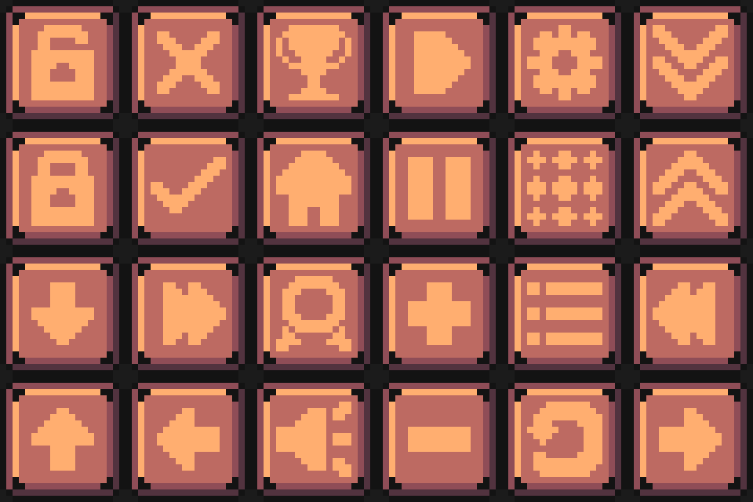Pixel UI Button Icon Platformer by BDragon1727