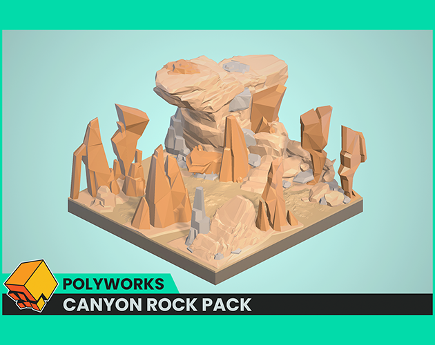 Low Poly Canyon Rocks Pack - PolyWorks by vector_cmdr
