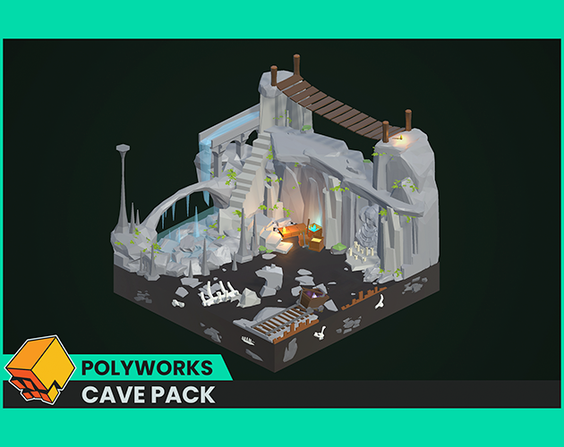 Low Poly Cave Pack - PolyWorks by vector_cmdr