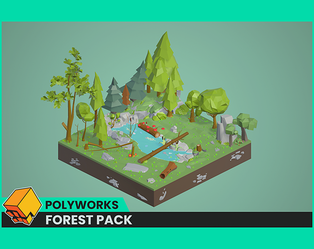 Low Poly Forest Pack - PolyWorks by Off Axis Studios