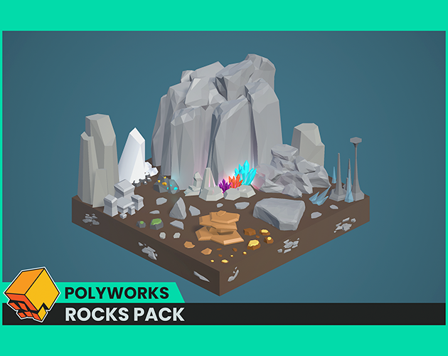 Low Poly Rocks Pack - PolyWorks by Off Axis Studios