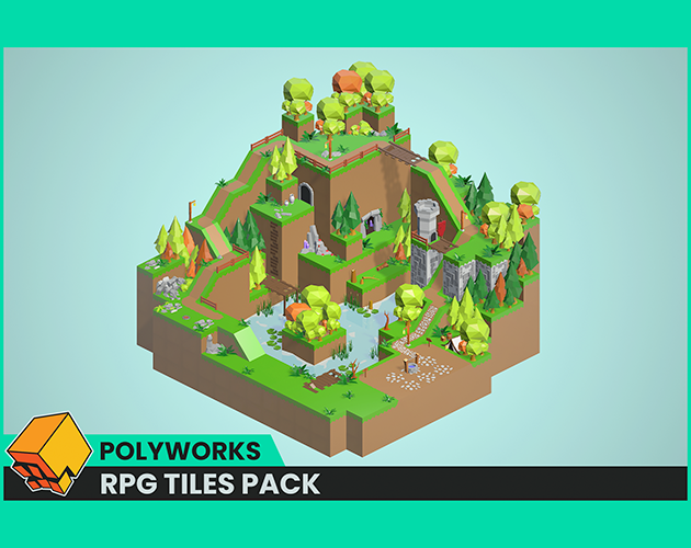 Low Poly RPG Tiles Pack - PolyWorks by Off Axis Studios