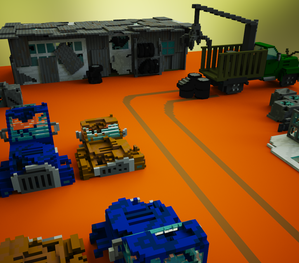 Voxel Junkyard Props by Chillin Games