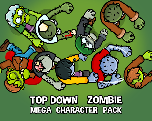Top down zombies mega character pack by Robert Brooks ...