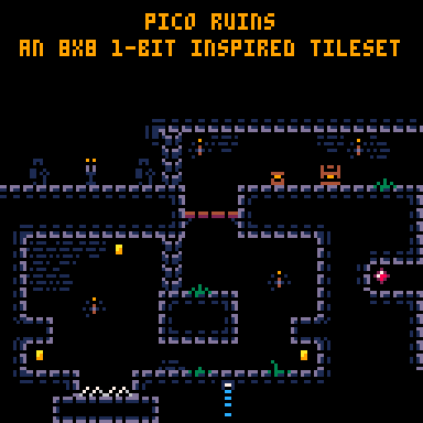8x8 Pico Ruins Tileset by Achie