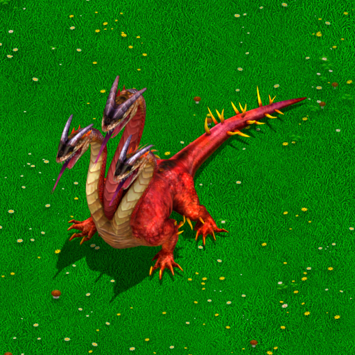 Free Isometric animated Three-head dragon by Engvee
