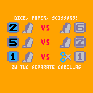 Dice Paper Scissors! by Two Separate Gorillas