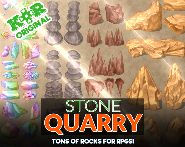 KR Stone Quarry ~ Rock Tiles for RPGs by Kokoro Reflections