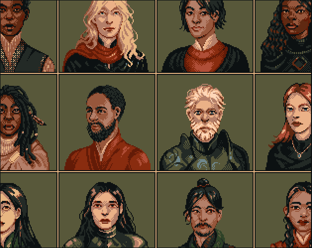 20 pixel art portraits by elenetari
