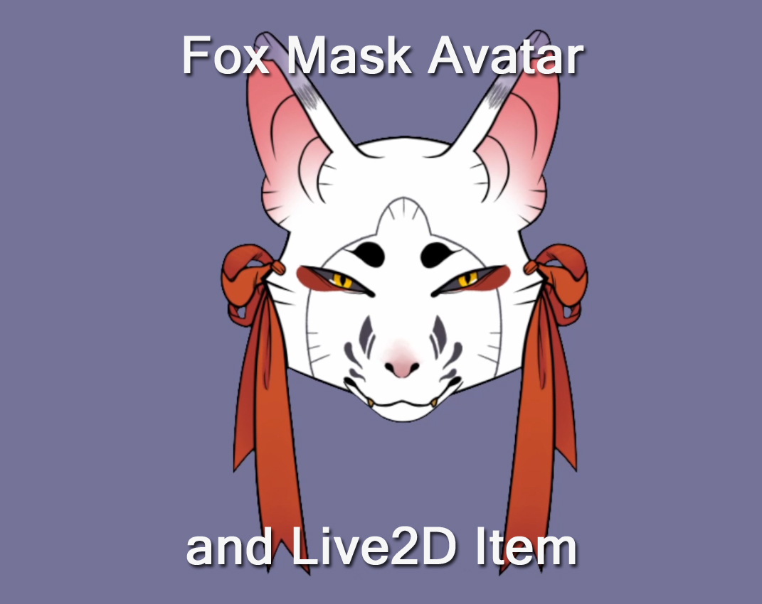 Fox Mask Avatar and Live2d Item by funwalker