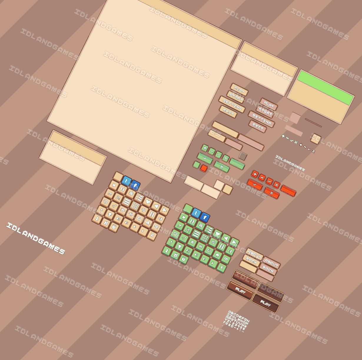 UI pixelart Assets 10 by IDLandGames