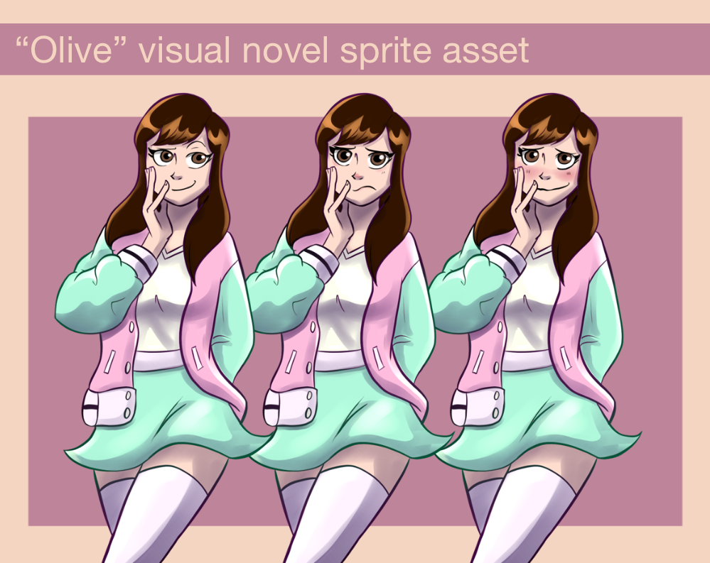Femme Visual Novel Asset Package 001 by Piña