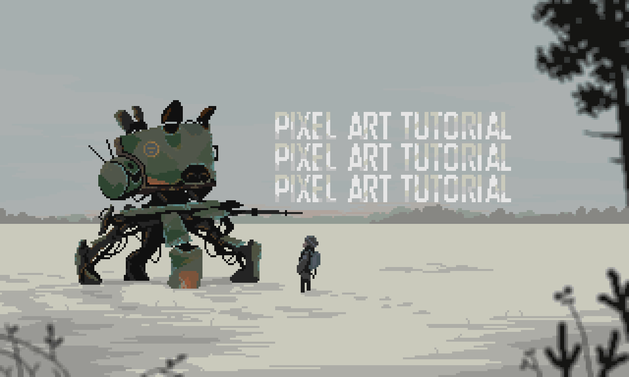 Pixel Art Tutorial - Simon Stalenhag Study by Penusbmic