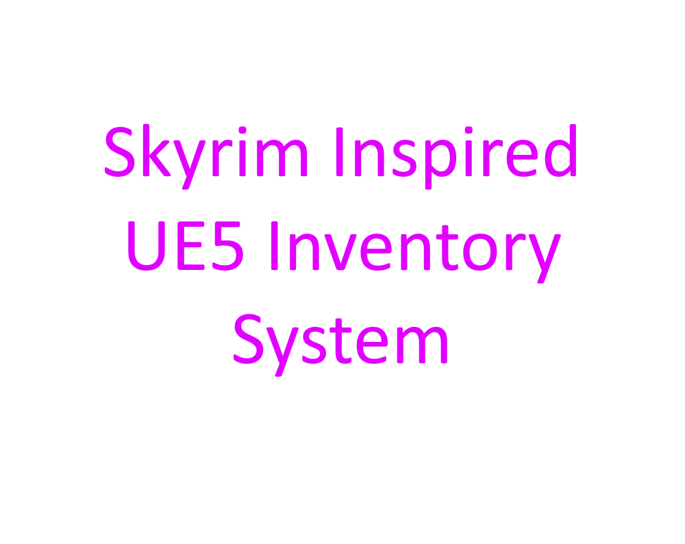UE5 Skyrim Inspired Inventory by AmorVim