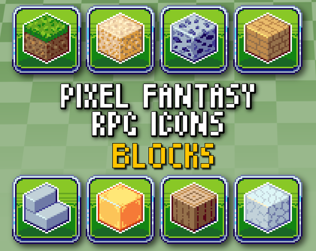 PIXEL FANTASY RPG ICONS - BLOCKS by Caz