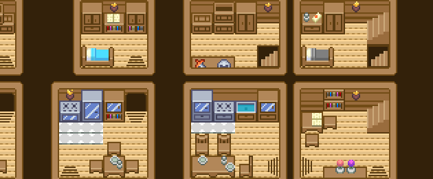 Cute RPG Interior 16x16 retro tileset asset pack! by PixyMoon