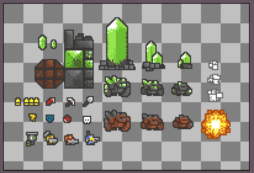 ROCK RUMBLERS: micro sprite sheet by TheScrawlHive