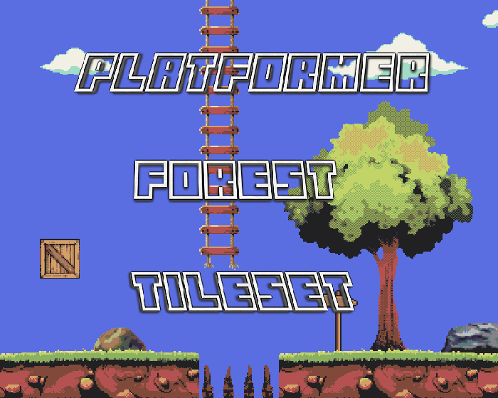 Platformer Forest Tileset 32x32 by Graywyck