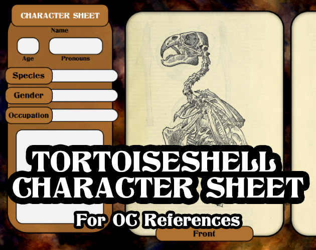 Tortoiseshell Character Sheet by Snail Tale