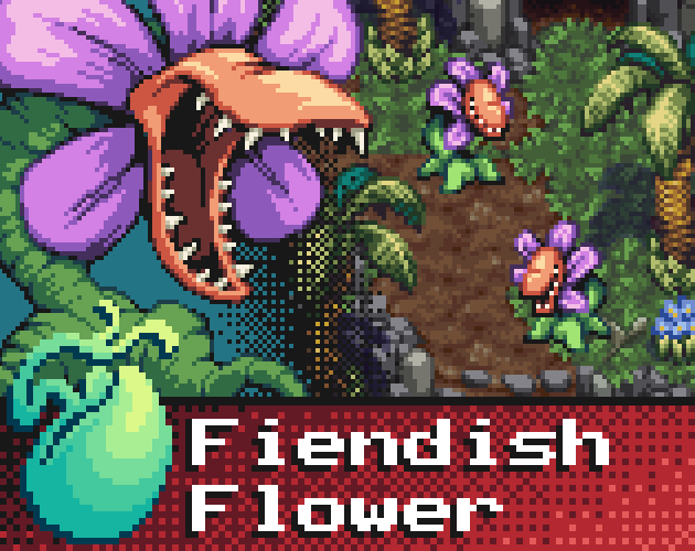 Pixel Art Creature Sprite - Fiendish Flower by Seliel the Shaper