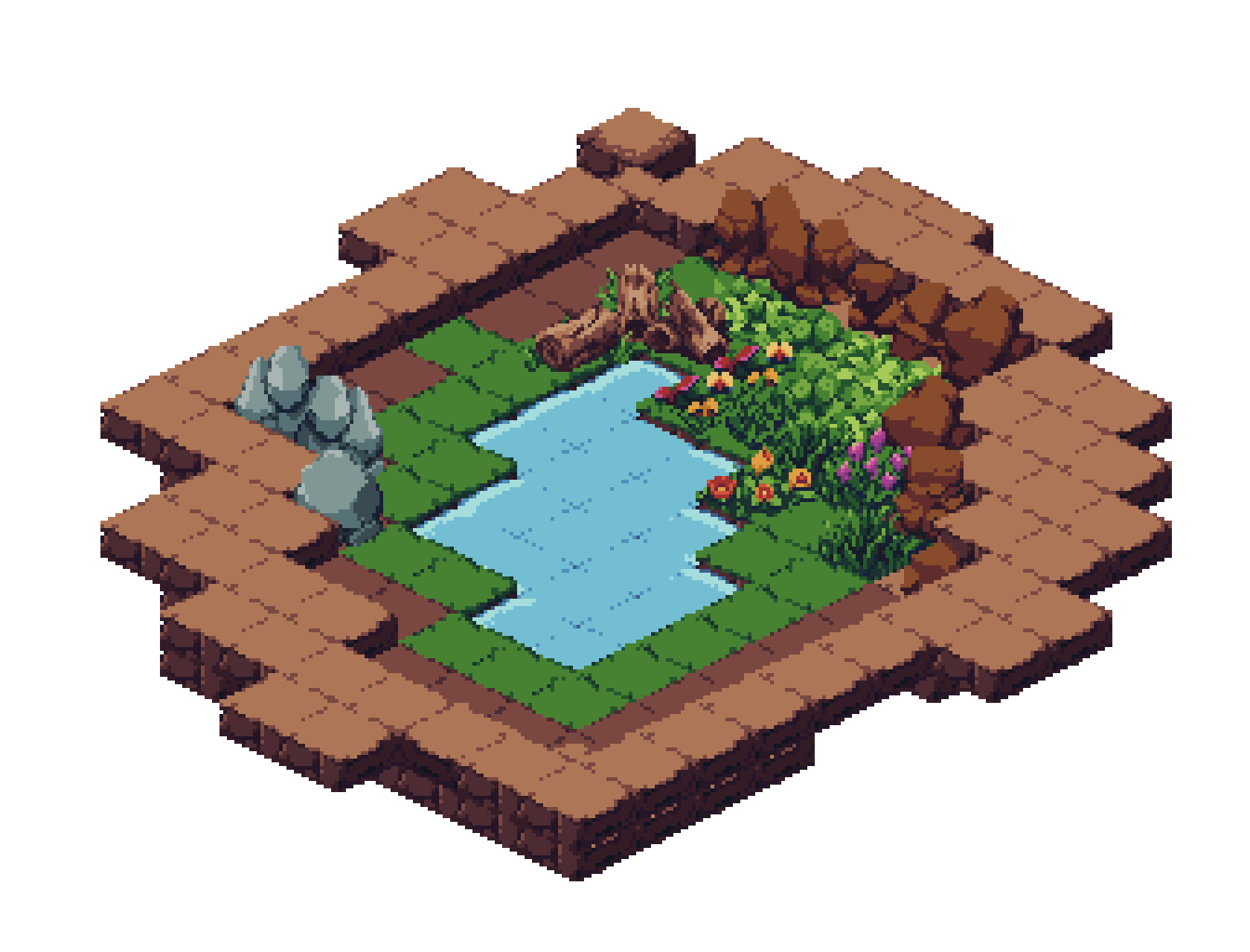 32 X 32 Pixel Isometric Tiles By Scrabling