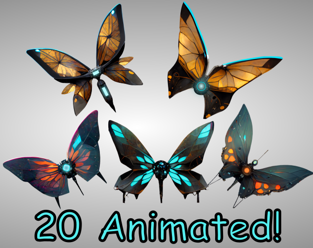 Scifi Robotic Butterflies by FieraRyan