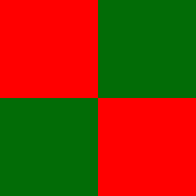 Red and Green Squares by Charn
