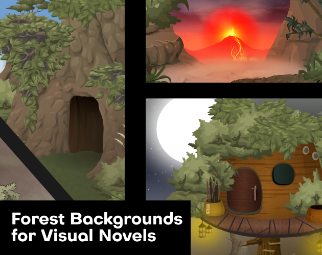 Forest Adventure Backgrounds for Visual Novels by DoubleFree