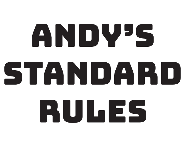 Andy's Standard Rules (PocketMod) by Andy Murillo