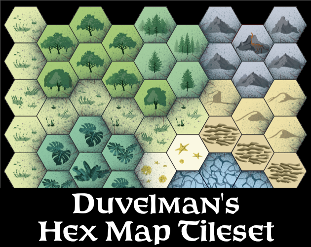 Devlog - Duvelman's Hex Map Tileset by Andrew Duvall