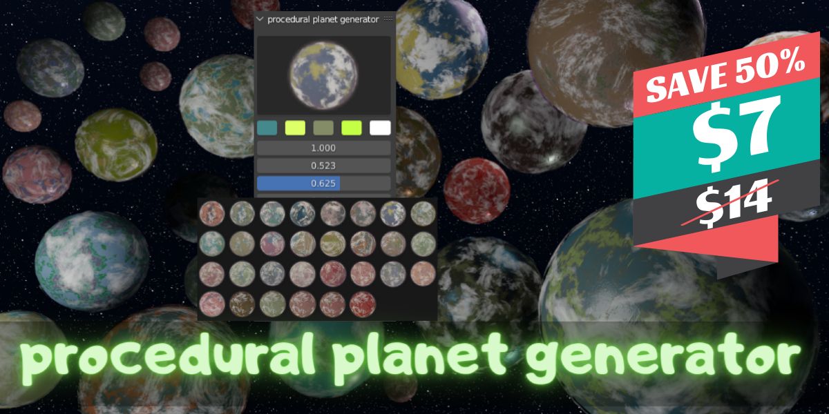 Procedural Planet Generator Blender Addon by CGCOOL Procedural Planet Generator Blender Addon by CGCOOL