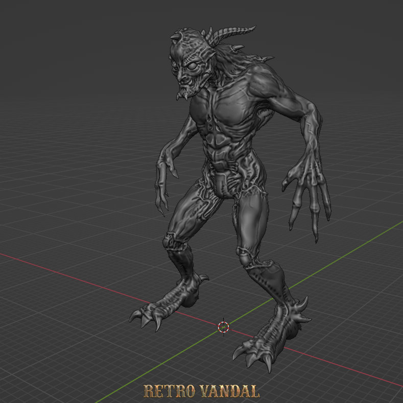 3D Demon Creature model for 3D Printing by Psionic Games