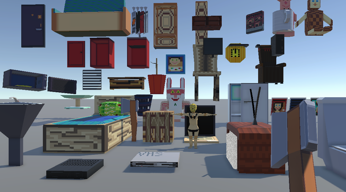 Models from my horror game by 0-Game Studios