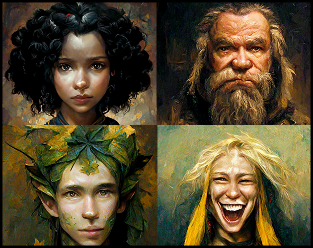 Fantasy Races Portraits Pack 1 by q4ia