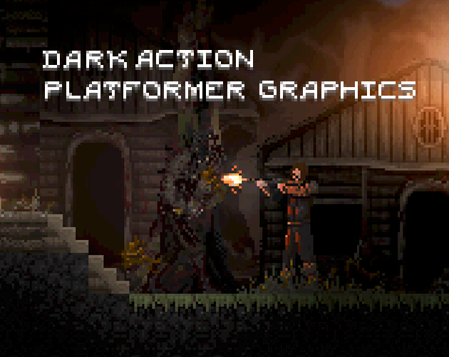 Dark Action Platformer graphics by valentint