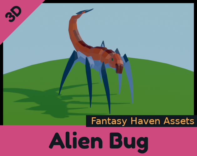 LOW POLY - Alien Bug by Fantasy Haven Assets