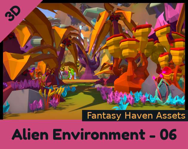 LOW POLY - Alien Environment 06 by Fantasy Haven Assets