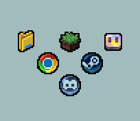 Pixel art app icons by PatrickTheArtist