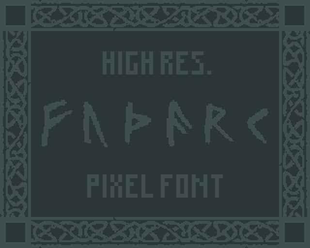 Elder Futhark Pixel Font by Valiegraphie