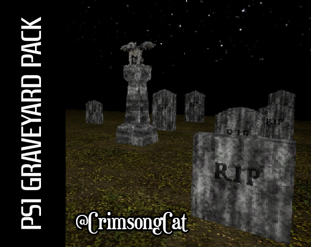 PS1 PSX Graveyard Pack by CrimsongCat