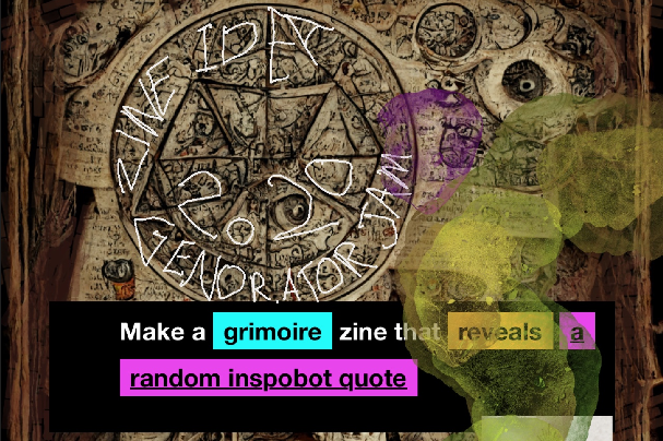 GrimoireBot Zine by DesDemonical for Zine Idea Generator 2.0 Jam - itch.io