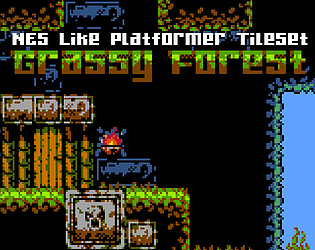 NES like Platformer Tileset - Grassy Forest by pinkSquareGames